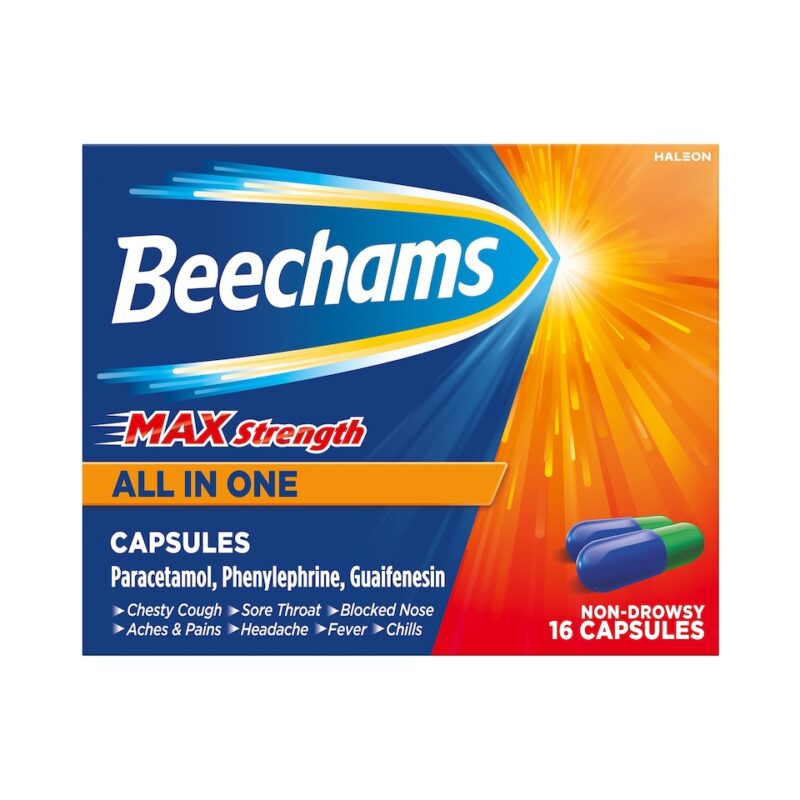 Beechams Max Strength All In One - 16 Capsules - corepharmacy